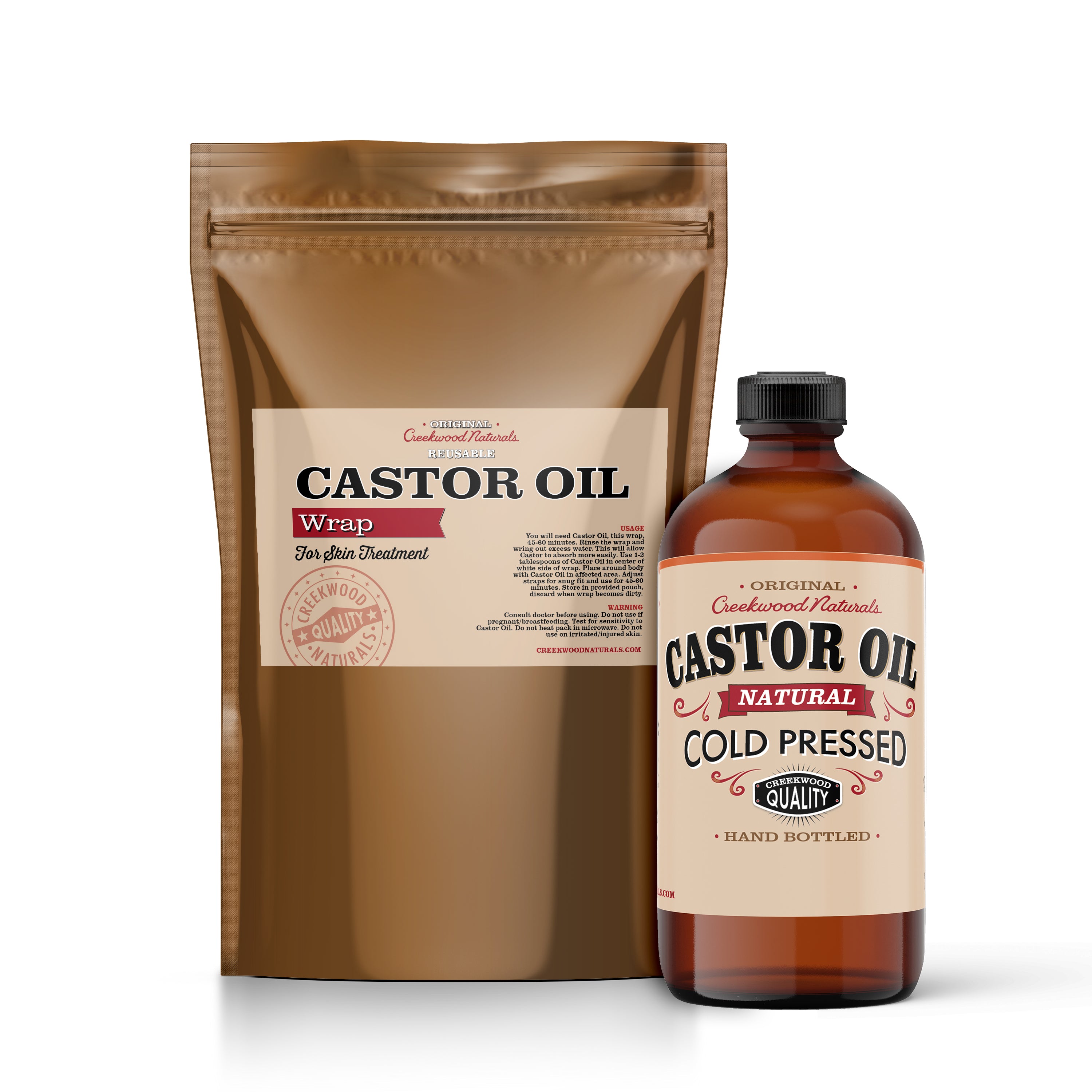 Castor Oil Pack | 4 piece Castor Oil Wrap Kit – Creekwood Naturals
